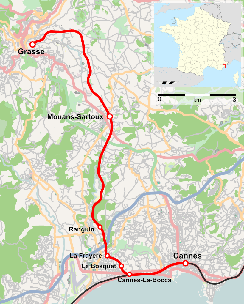 The Grasse to Cannes Standard Gauge Line (Chemins de Fer de Provence 24 ...