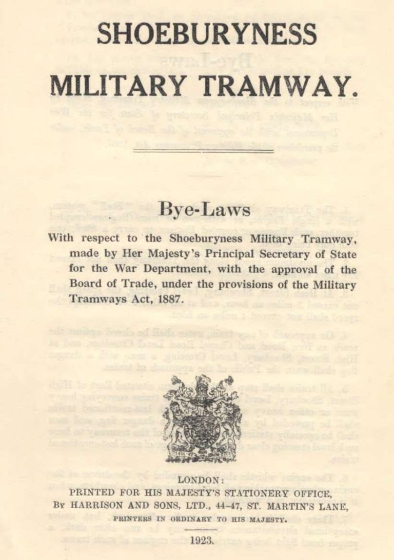 Shoeburyness History, Standard-Gauge Military Tramway, and other Narrow ...